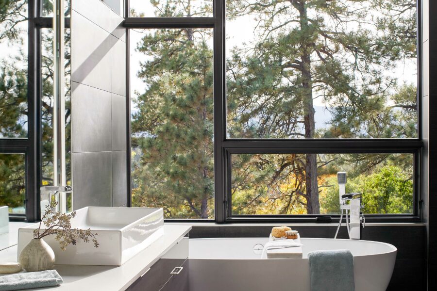 Reserve - Contemporary - Black Window in Bathroom - Pella Windows ...