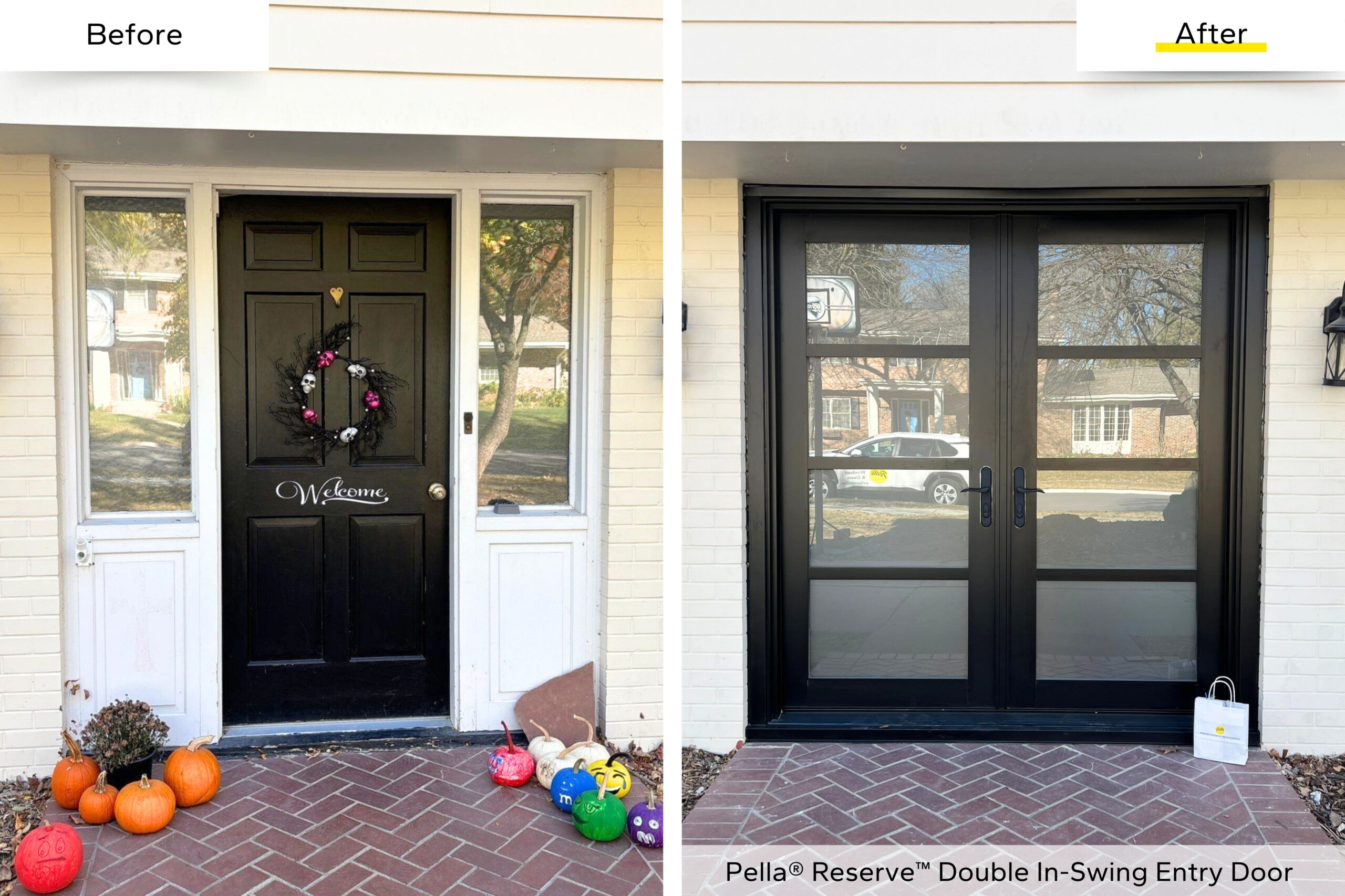 Black Entry Door Upgrade on Lincolnshire - Pella Windows & Doors of ...