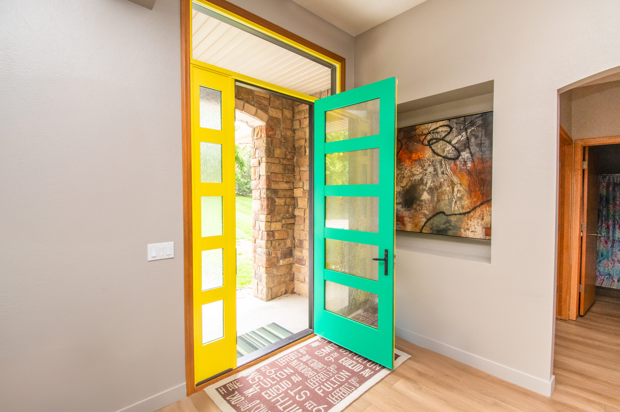 Bold Entryway Upgrade in Millard with Custom Finishes - Pella Windows ...